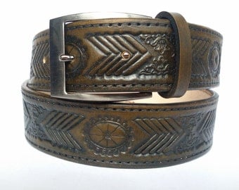 Wide leather belt | Etsy