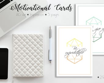 Motivational cards | Etsy