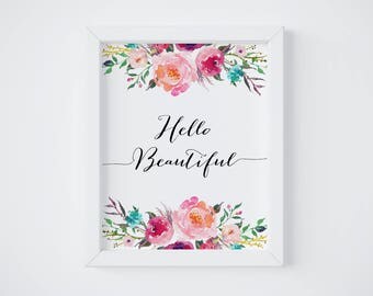 Nursery Wall Art Printable Nursery Art Baby Gift Hello