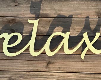 Relax sign | Etsy