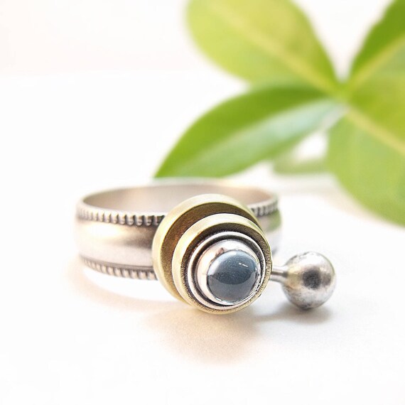 Statement Ring Sterling Silver Ring Science Ring Astronomy