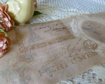 French script fabric | Etsy