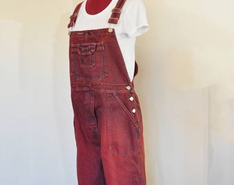 Red overalls | Etsy