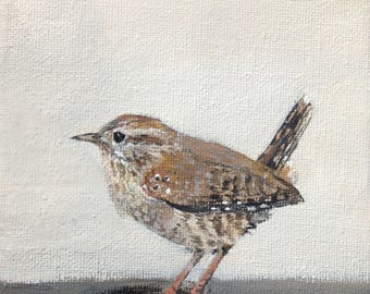 Wren painting | Etsy