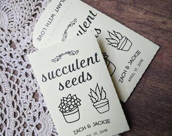 Seed packet favors | Etsy