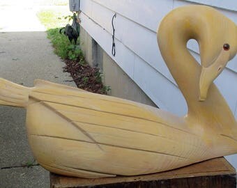 Wood swan | Etsy