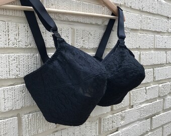 Black bullet bra | Etsy
