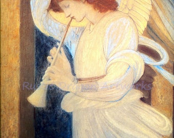 Angel playing flute | Etsy