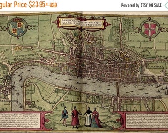 1740 Map of London England