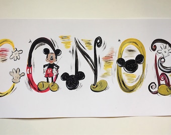 Mickey mouse letters | Etsy