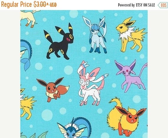 ON SALE Pokemon Characters Fabric Pokemon Monsters Fabric