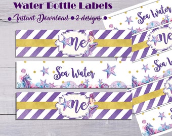 Mermaid water labels | Etsy