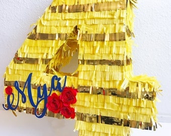 Number 40 Pinatas Large Gold Number Pinatas. Gold Number