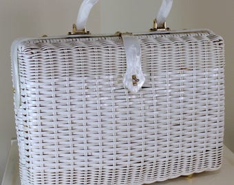 White straw bag | Etsy