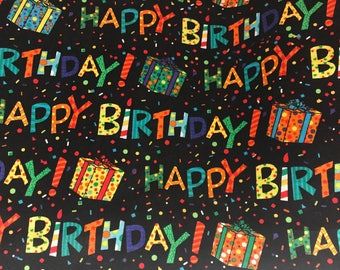 Birthday fabric | Etsy