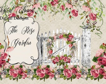 Floral swag clip art | Etsy