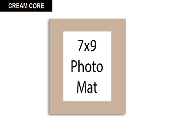 Multiple Colors Any Opening Size 7x9 Photo Mat CREAM