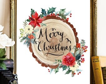 Christmas wall art | Etsy