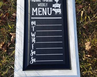 Weekly menu board | Etsy