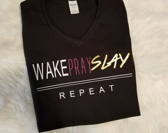 Wake pray slay | Etsy