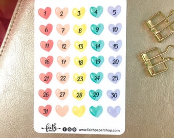 Date stickers | Etsy