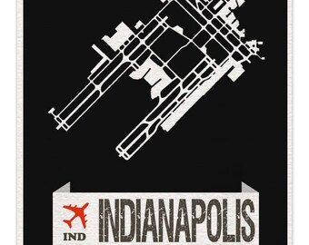 Airport runway map | Etsy