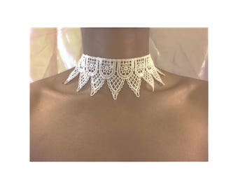 Embroidered choker | Etsy