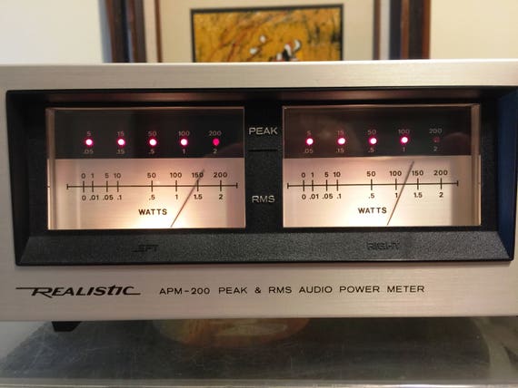 Realistic APM-200 Peak and RMS Audio Power Meter. Realistic VU