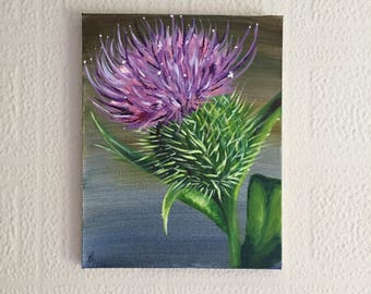 Purple thistle | Etsy