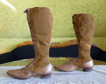 reserved . World War One Boots . Antique Military Footwear