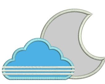 Moon embroidery | Etsy