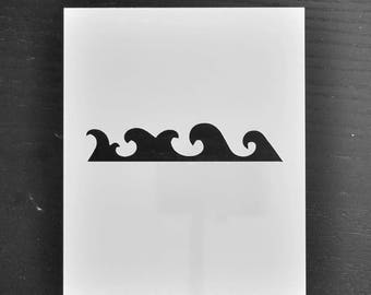 Wave stencil | Etsy