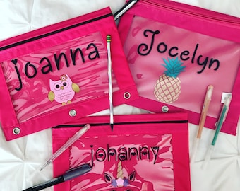 Items similar to Customizable Leather Pencil Pouch or Pocket Protector ...