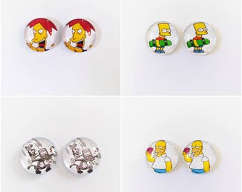 Simpsons earrings | Etsy