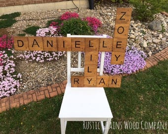 Scrabble name sign | Etsy