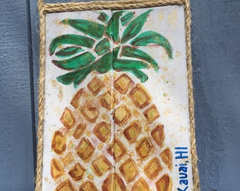 Painted pineapple | Etsy