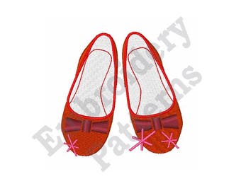 Ruby red slippers embroidery applique designs 4x4 5x7 6x10