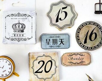 Number stickers | Etsy