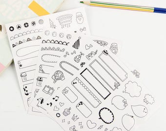 Bujo stickers | Etsy