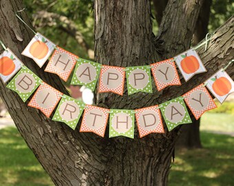 Fall birthday banner | Etsy