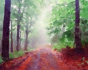 Forest painting | Etsy