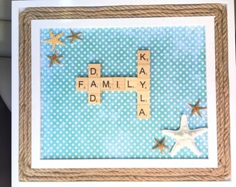 Scrabble name sign | Etsy