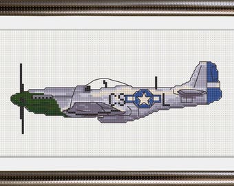 Plane cross stitch | Etsy