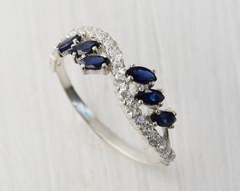 Blue stone ring | Etsy