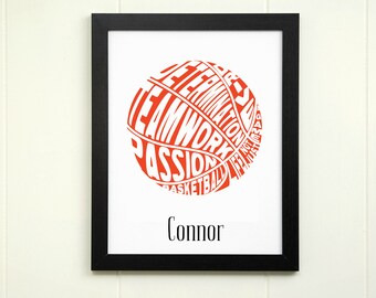 Basketball word art | Etsy