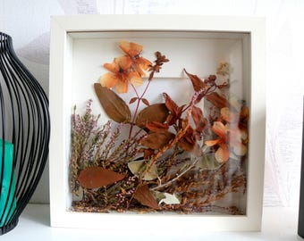 Framed dried flowers | Etsy