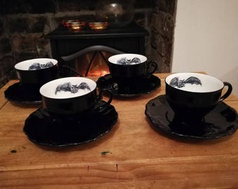Goth tea set | Etsy