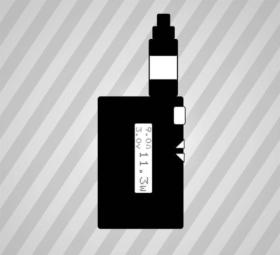 Vape Silhouette Svg Dxf Eps Silhouette Rld RDWorks Pdf Png