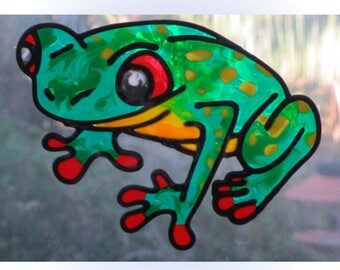 Stained glass frog | Etsy