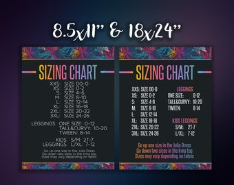 Size chart | Etsy